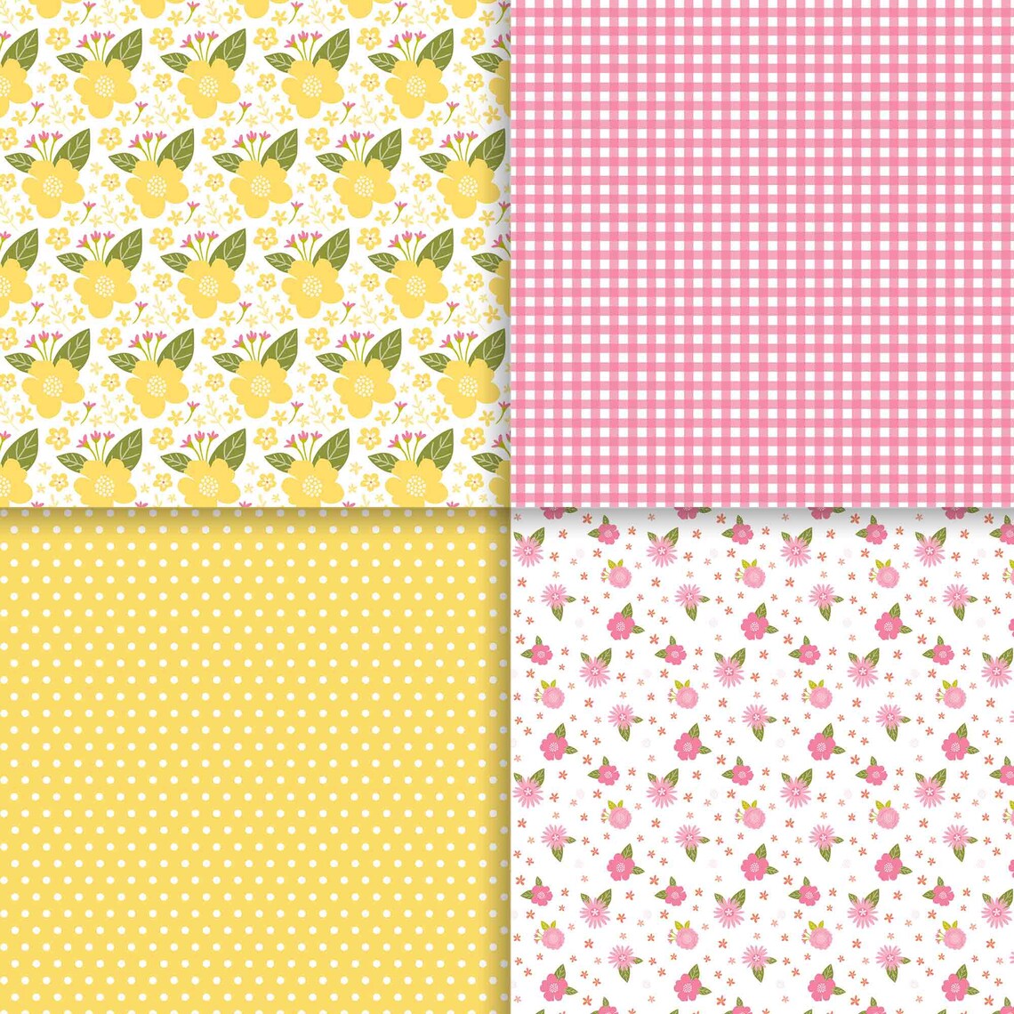 Floral Digital Paper Instant Download - Etsy