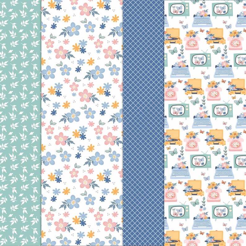 Colorful Digital Paper Pack - Happy Birthday Wonderful Day Backgrounds ...