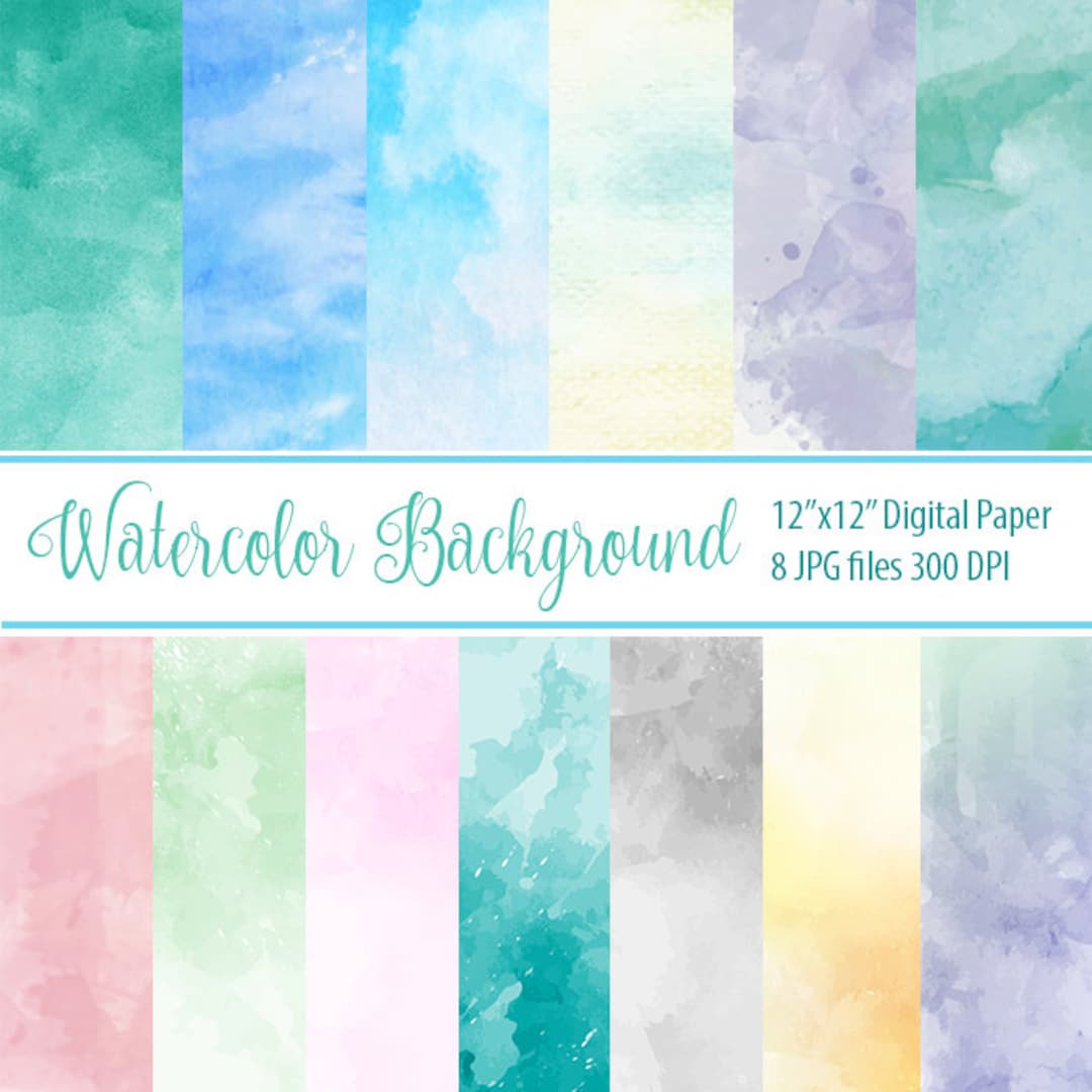 Watercolor Digital Paper Textures Instant Download Textures Digital ...