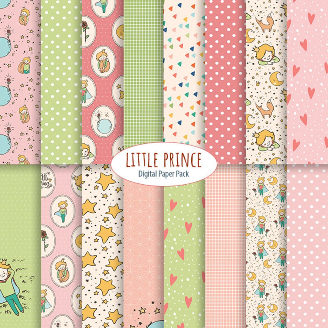 Little Prince Digital Paper Le Petit Prince Pattern Instant Download ...