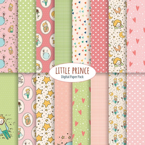 Little Prince Digital Paper Le Petit Prince Pattern Instant - Etsy