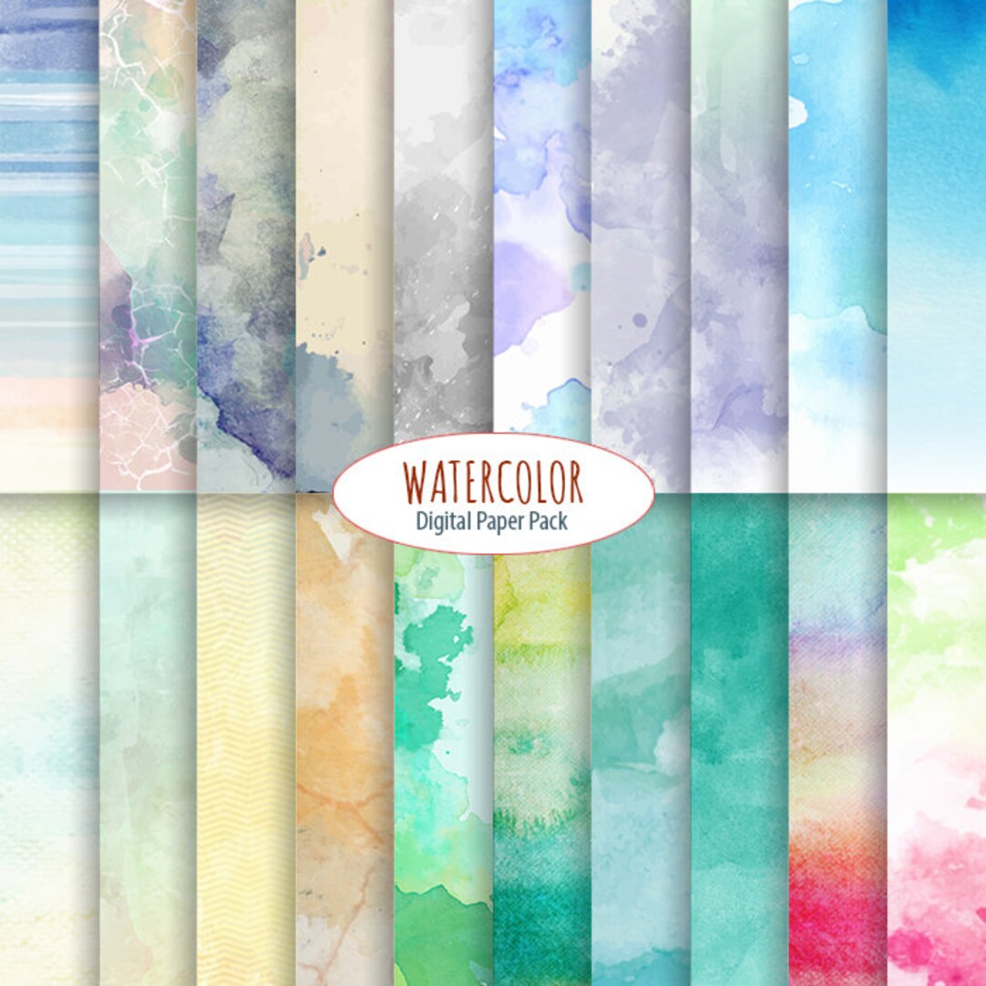 Watercolor Background Digital Paper Pack Instant Download Background ...