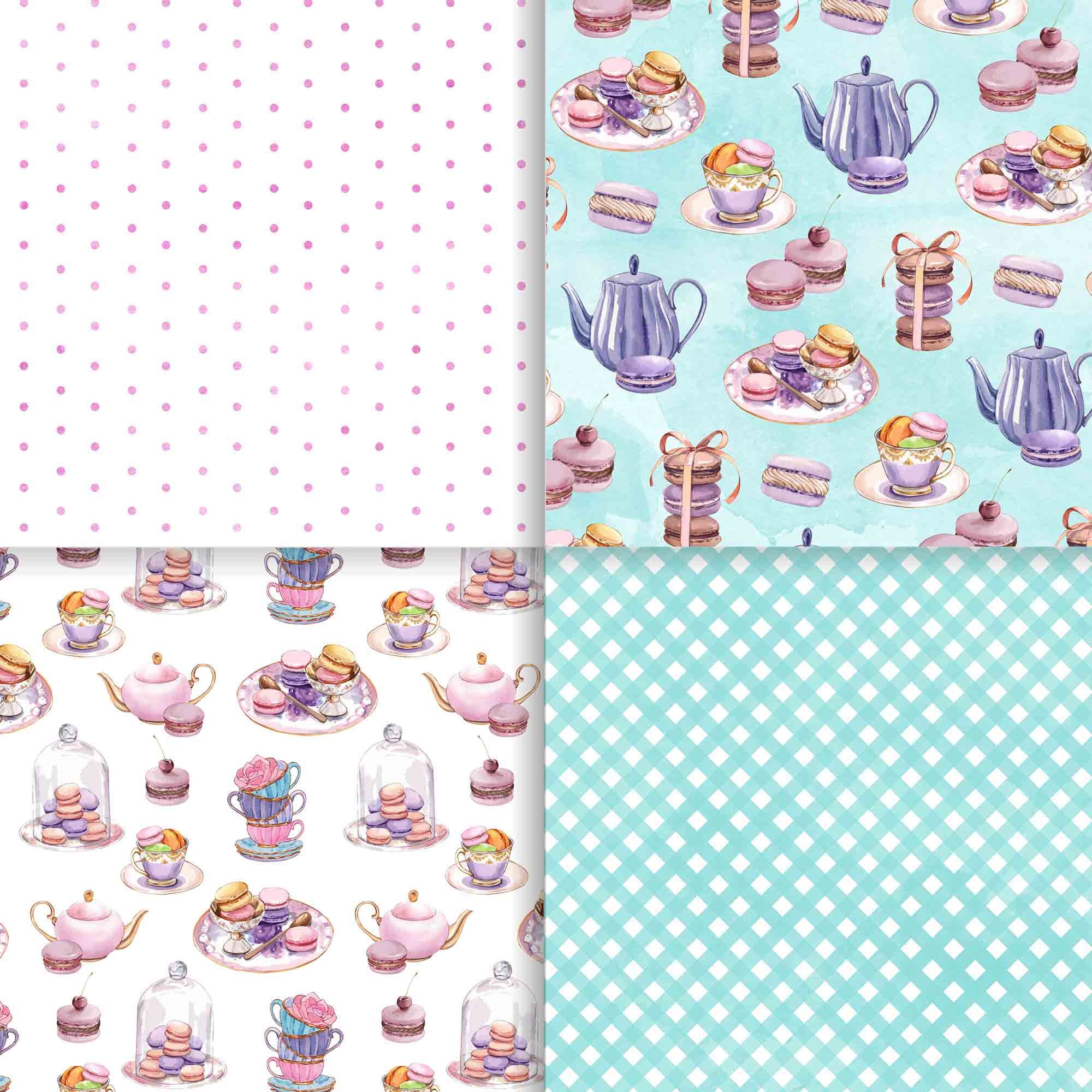 Dessert Paper Pack Watercolor Paper Instant Download Digital ...