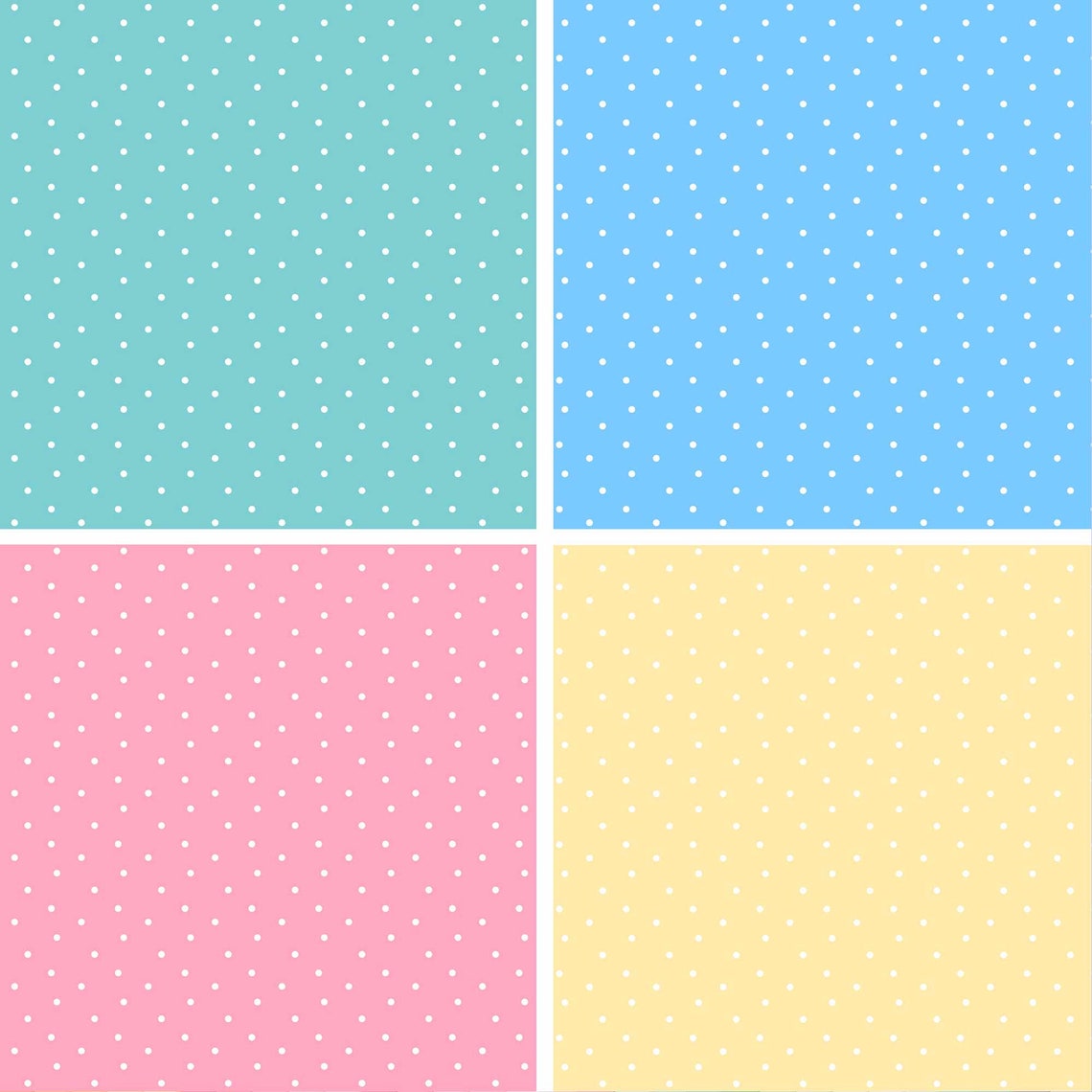 Polka Dots Pastel Colors Digital Paper Dotted Printable Digital ...