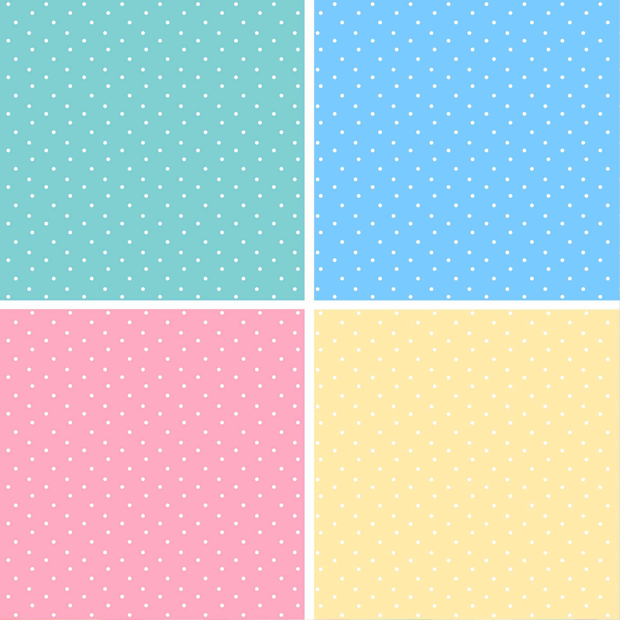 Polka Dots Pastel Colors Digital Paper Dotted Printable Digital ...
