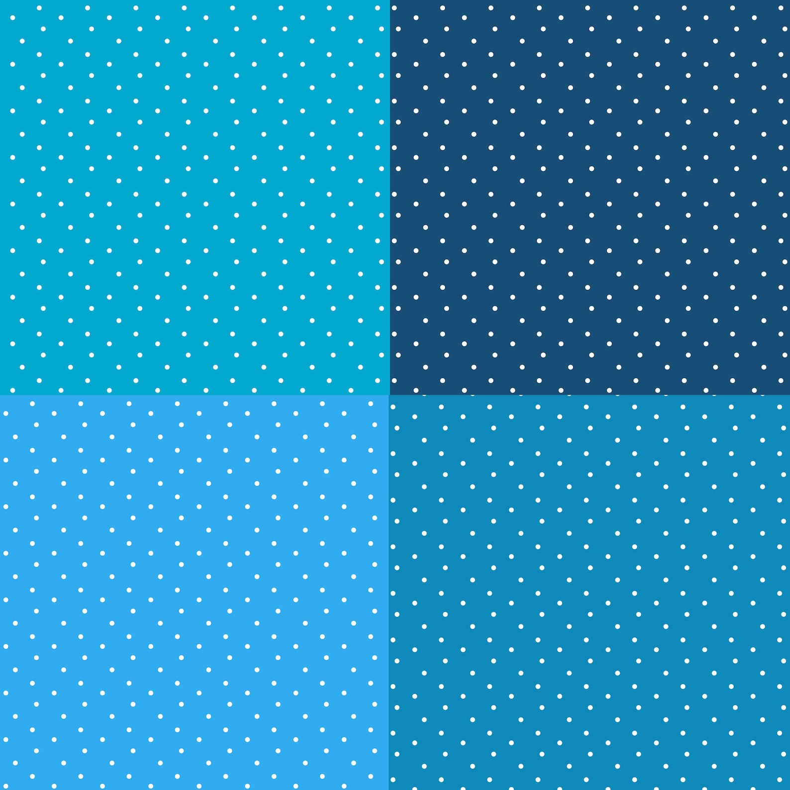 Blue Polka Dots Digital Paper - Dotted Paper Instant Download Digital ...