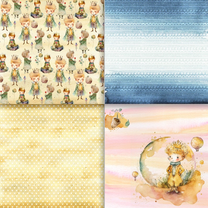 Little Prince Paper Pack Digital Scrapbooking - Etsy