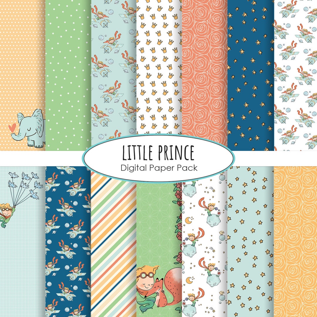 Little Prince Digital Paper Pack Le Petit Prince Pattern Instant ...