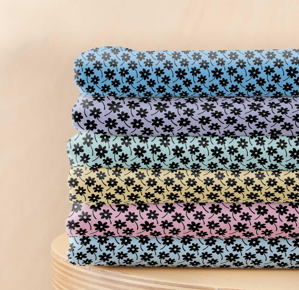 Flowers Pastel Color Digital Paper Dotted Mini Flowers Printable ...