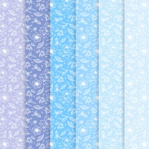 Pastel Color Floral Paper Digital Scrapbooking Instant Download - Etsy