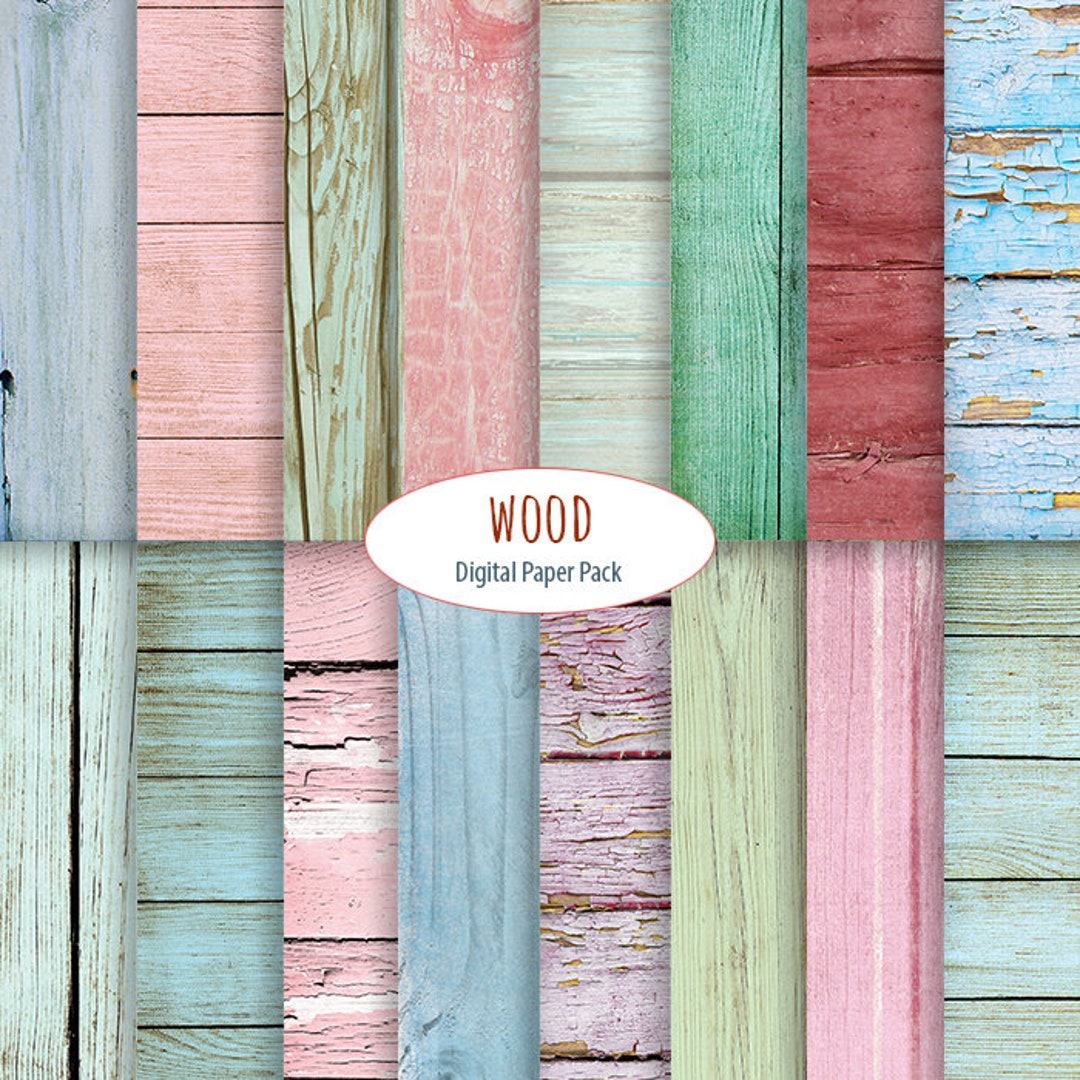 Wooden Digital Paper Wood Textures Instant Download Background Digital ...