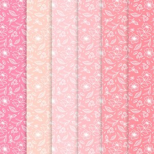 Pastel Color Floral Paper Digital Scrapbooking Instant Download - Etsy