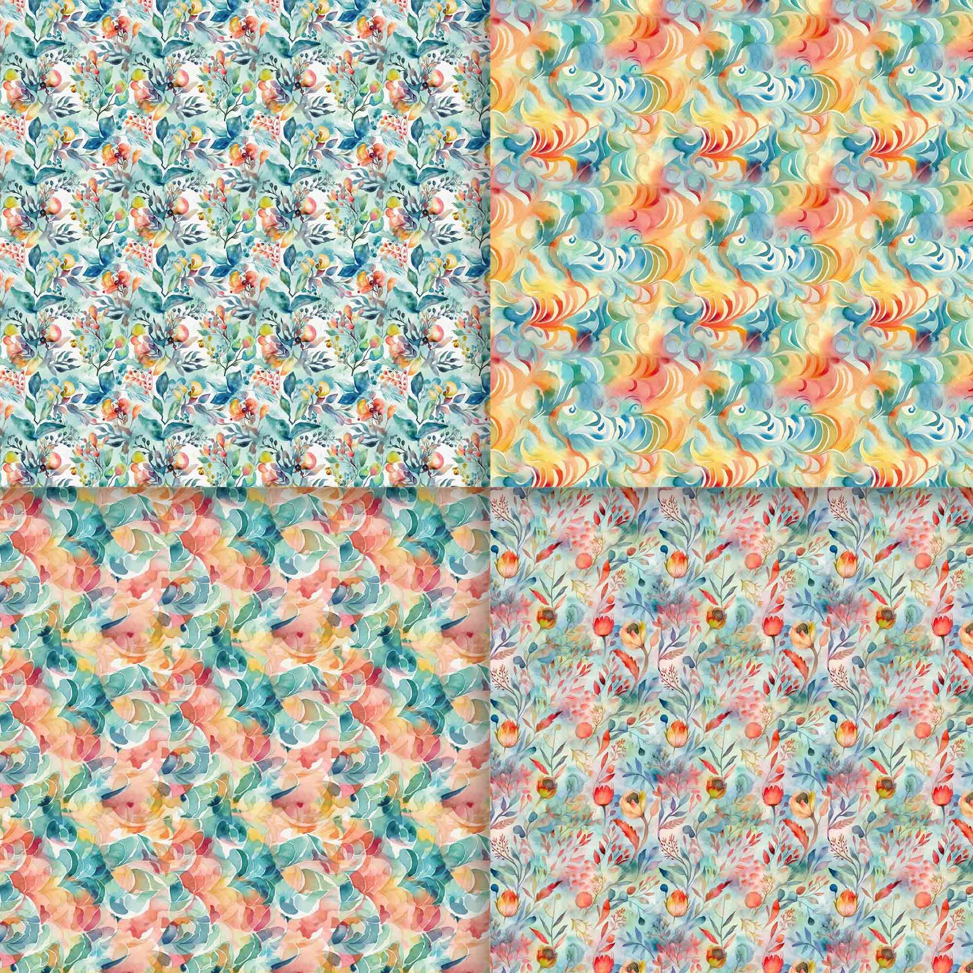 Watercolor Abstract Paper Pack Instant Download Digital Scrapbooking - Etsy