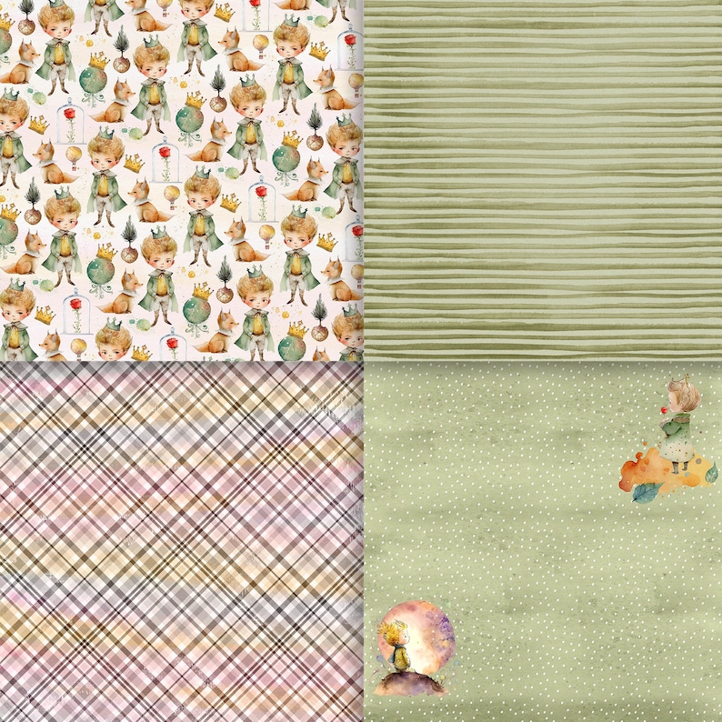 Little Prince Paper Pack Digital Scrapbooking - Etsy