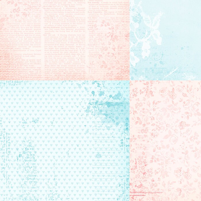 Vintage Digital Paper Pack Pastel Printable Patterns Old Textured Paper ...