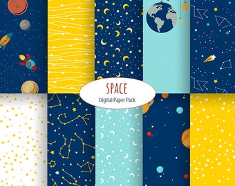 Space Digital Paper | Etsy