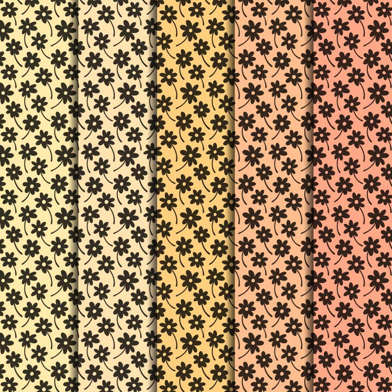 Flowers Pastel Color Digital Paper Dotted Mini Flowers Printable ...