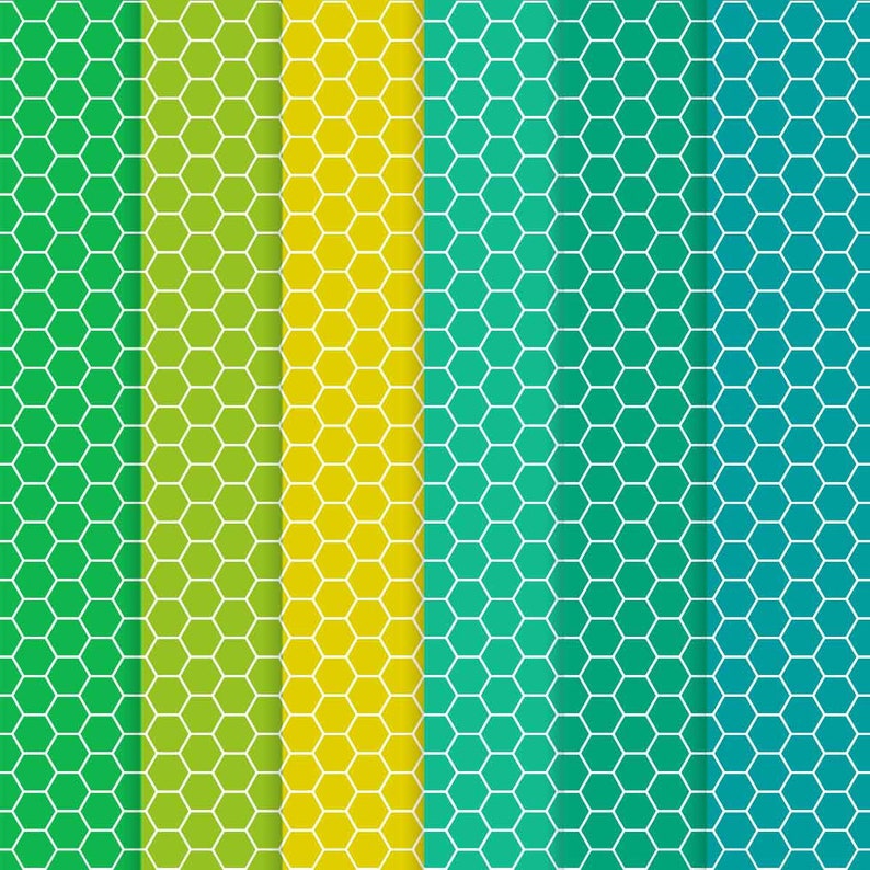 Hexagon Colorful Digital Paper Printable Colorful Scrapbook Papers ...