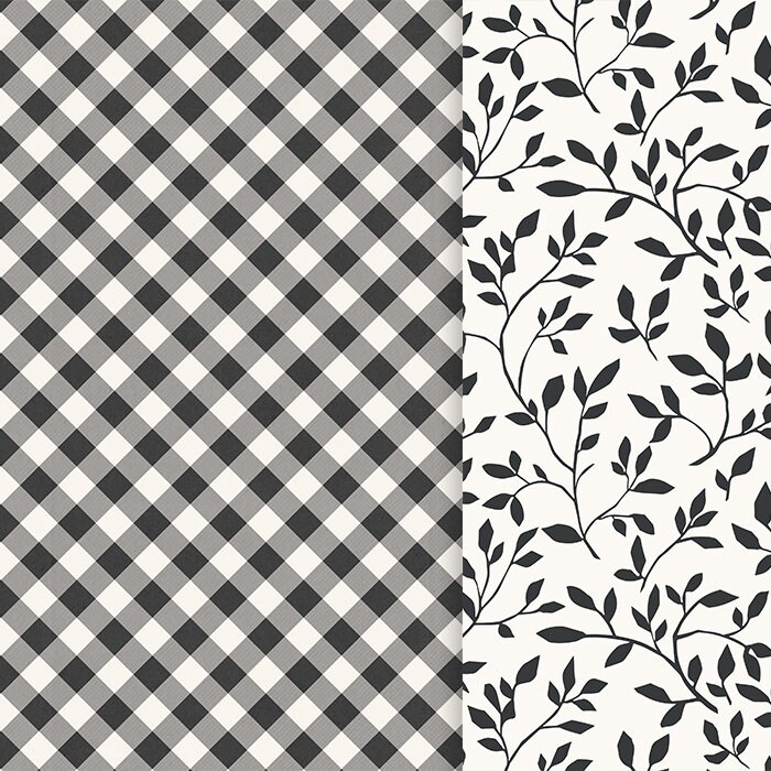 Black and White Digital Paper Floral Background Instant Download ...