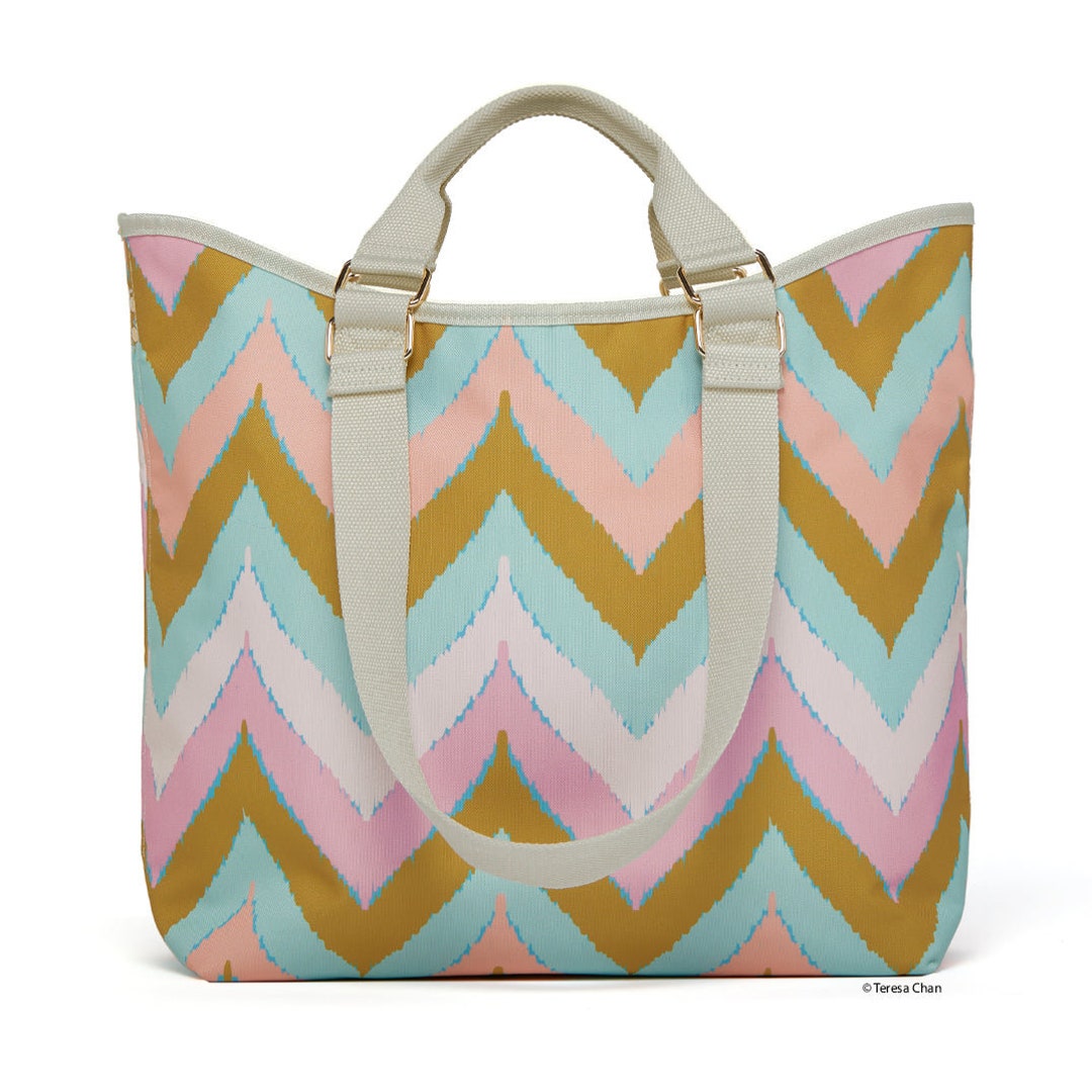 Chevron Go Big Tote | Extra Large Beach and Pool Bag | Werkshoppe - Etsy