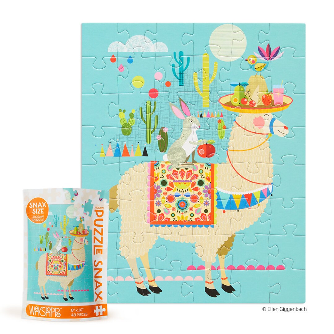Llama Llyft | 48 Piece Kids Jigsaw Puzzle | Werkshoppe - Etsy