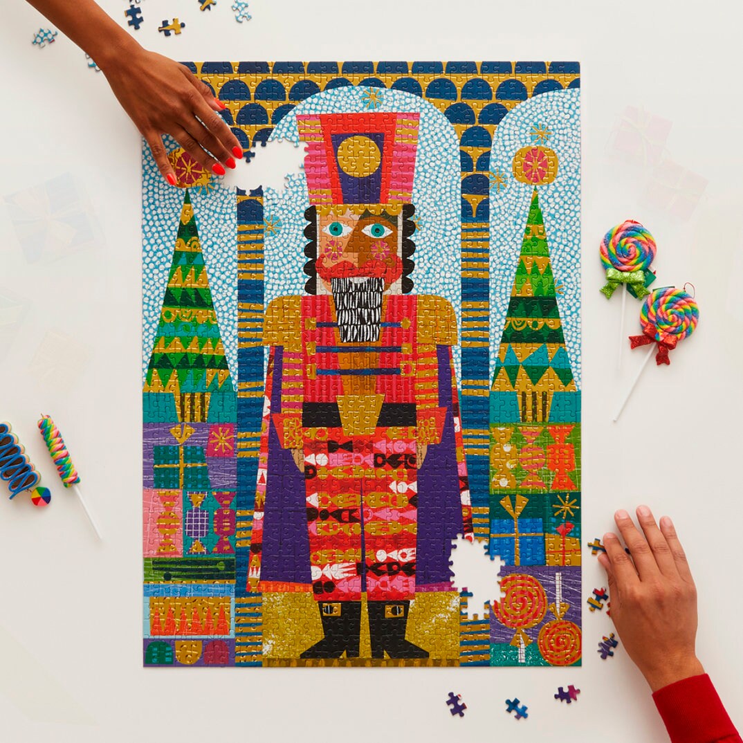 Festive Nutcracker Gold Foil 1000 Piece Jigsaw Puzzle - Etsy