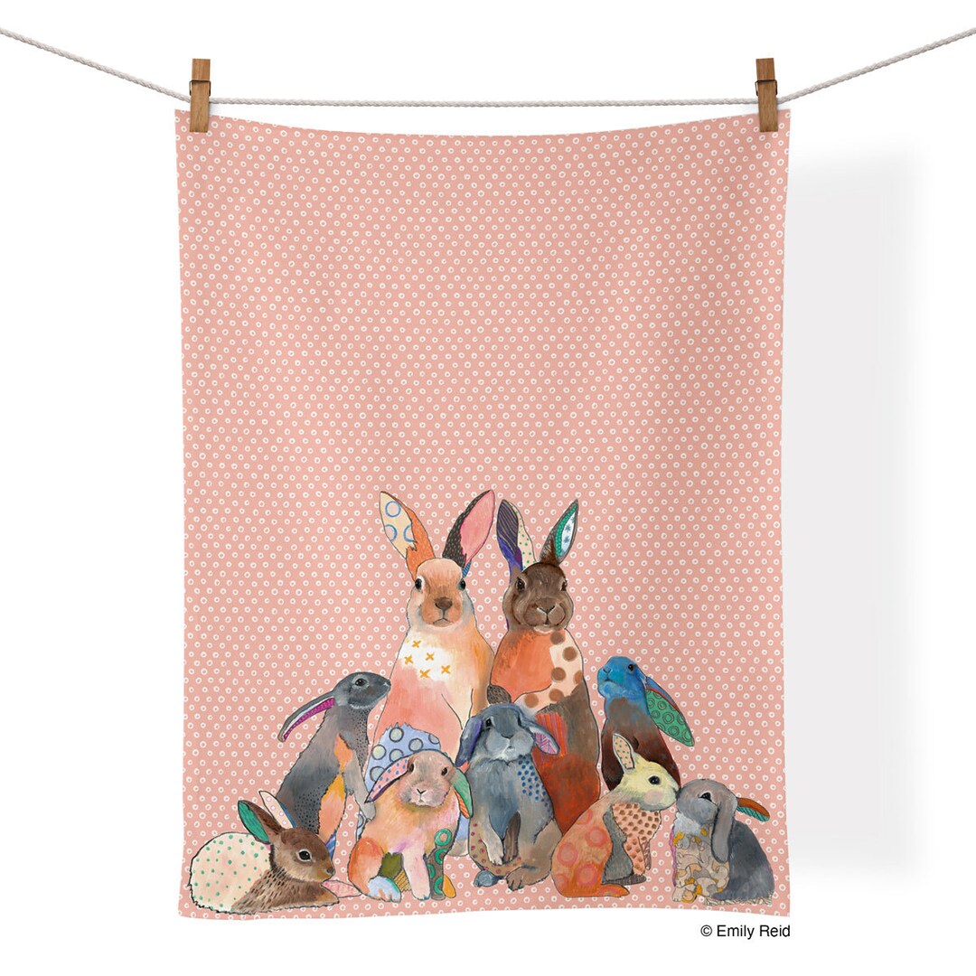 Multiplying Bunny Rabbit | Mother's Day Gift | Cotton Tea Towel - Etsy