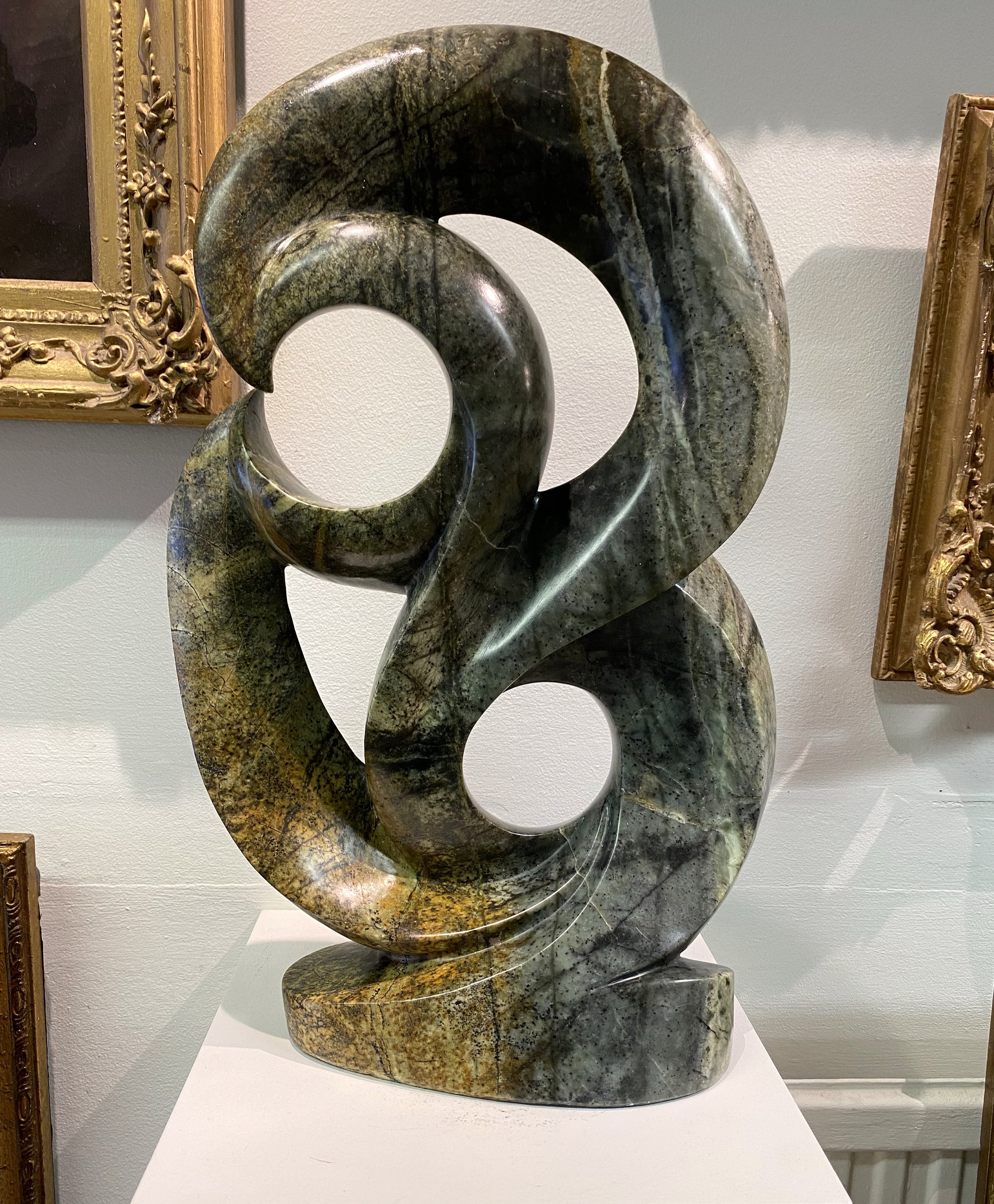 WAVES by JAMES PHIRI. Shona Stone Sculpture African Art Wave Sea Green ...