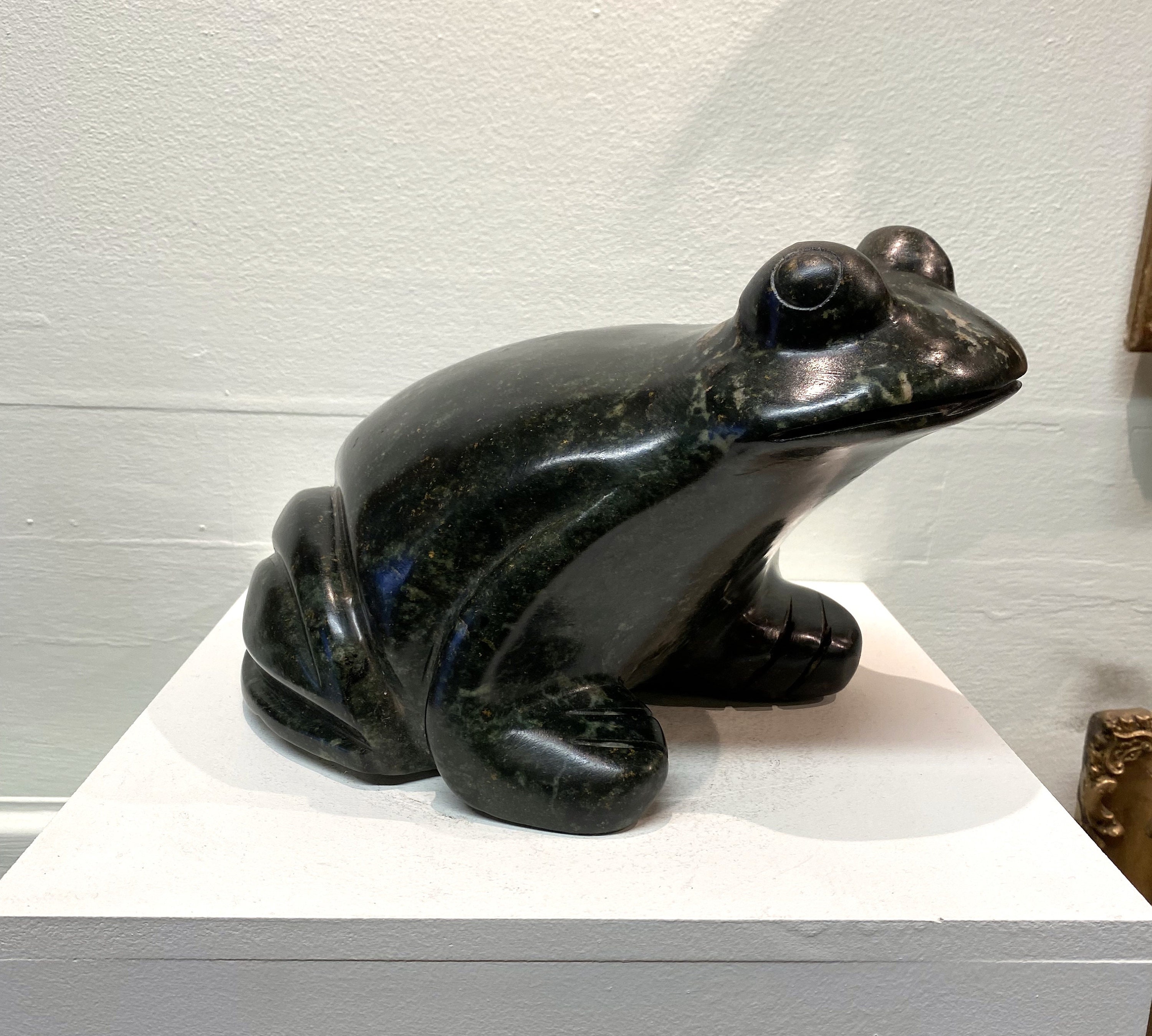 FROG by CRETO SIMON. Shona Stone Sculpture African Art Aquatic Pond ...