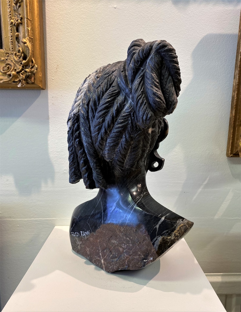 VICTORIOUS LADY by Farai TENDAI. Shona Sculpture Stone African Art Rose ...