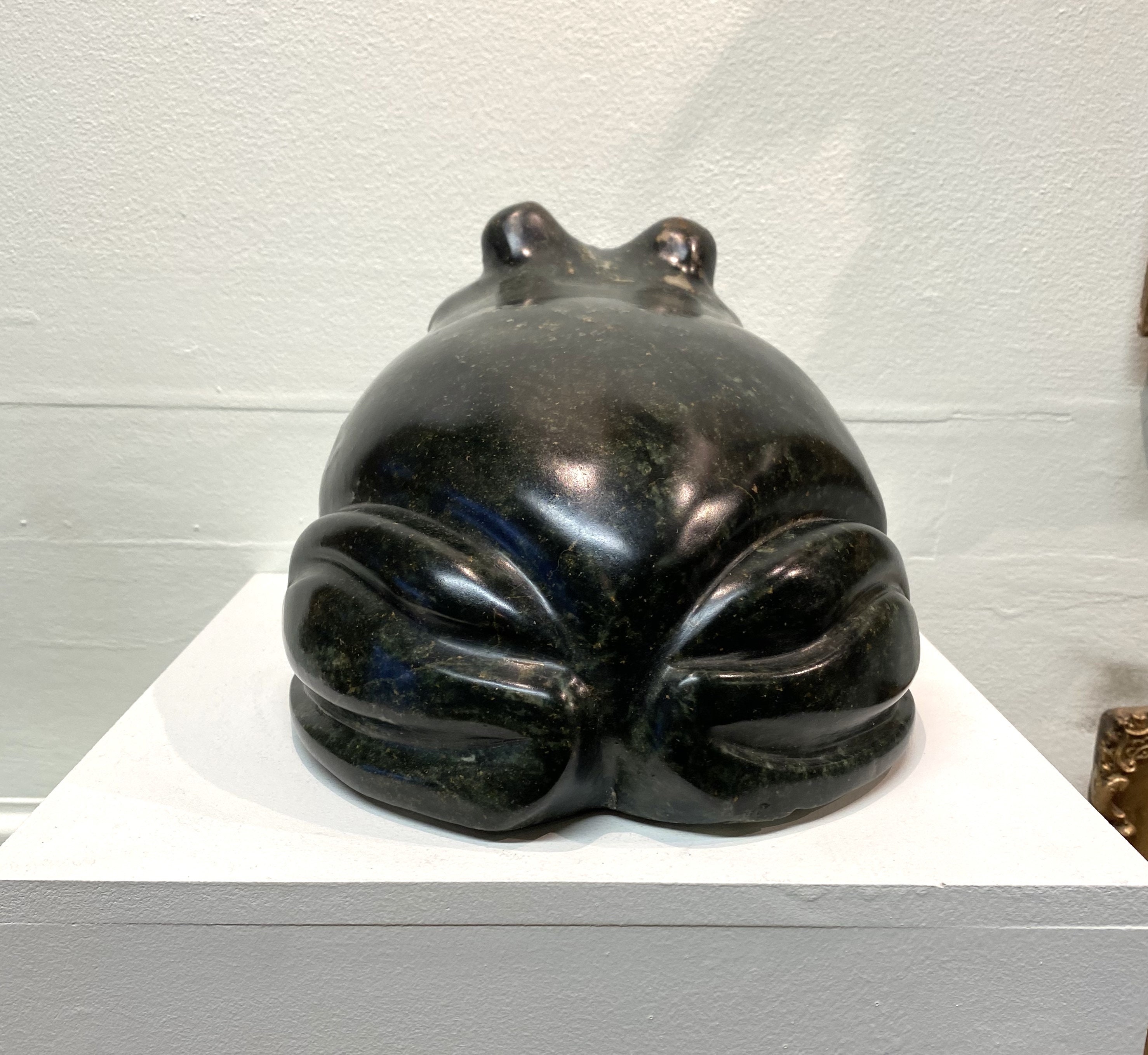 FROG by CRETO SIMON. Shona Stone Sculpture African Art Aquatic Pond ...