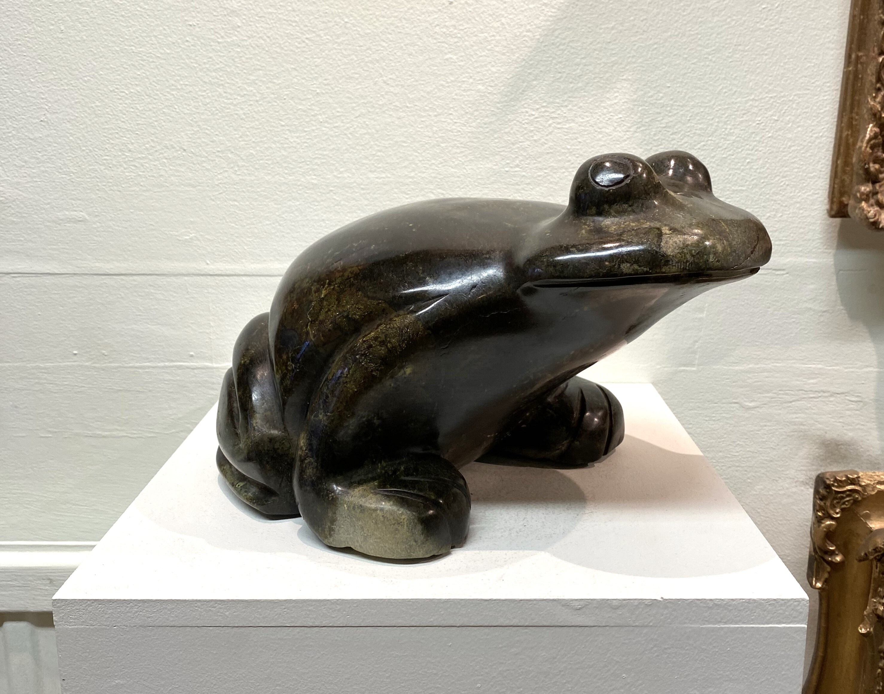 FROG by CRETO SIMON. Shona Stone Sculpture African Art Aquatic Pond ...