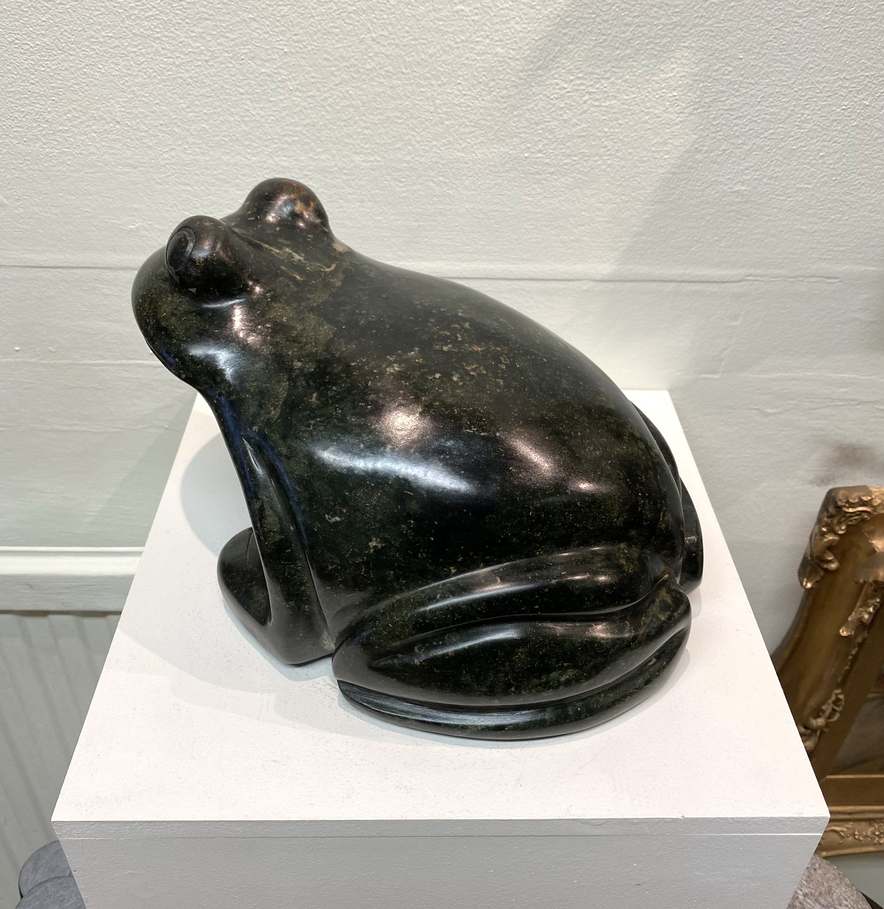 FROG by CRETO SIMON. Shona Stone Sculpture African Art Aquatic Pond ...