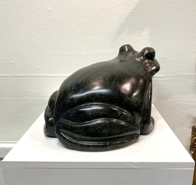 Superb Shona Green Opal Stone Sculpture African Art Aquatic Pond ...