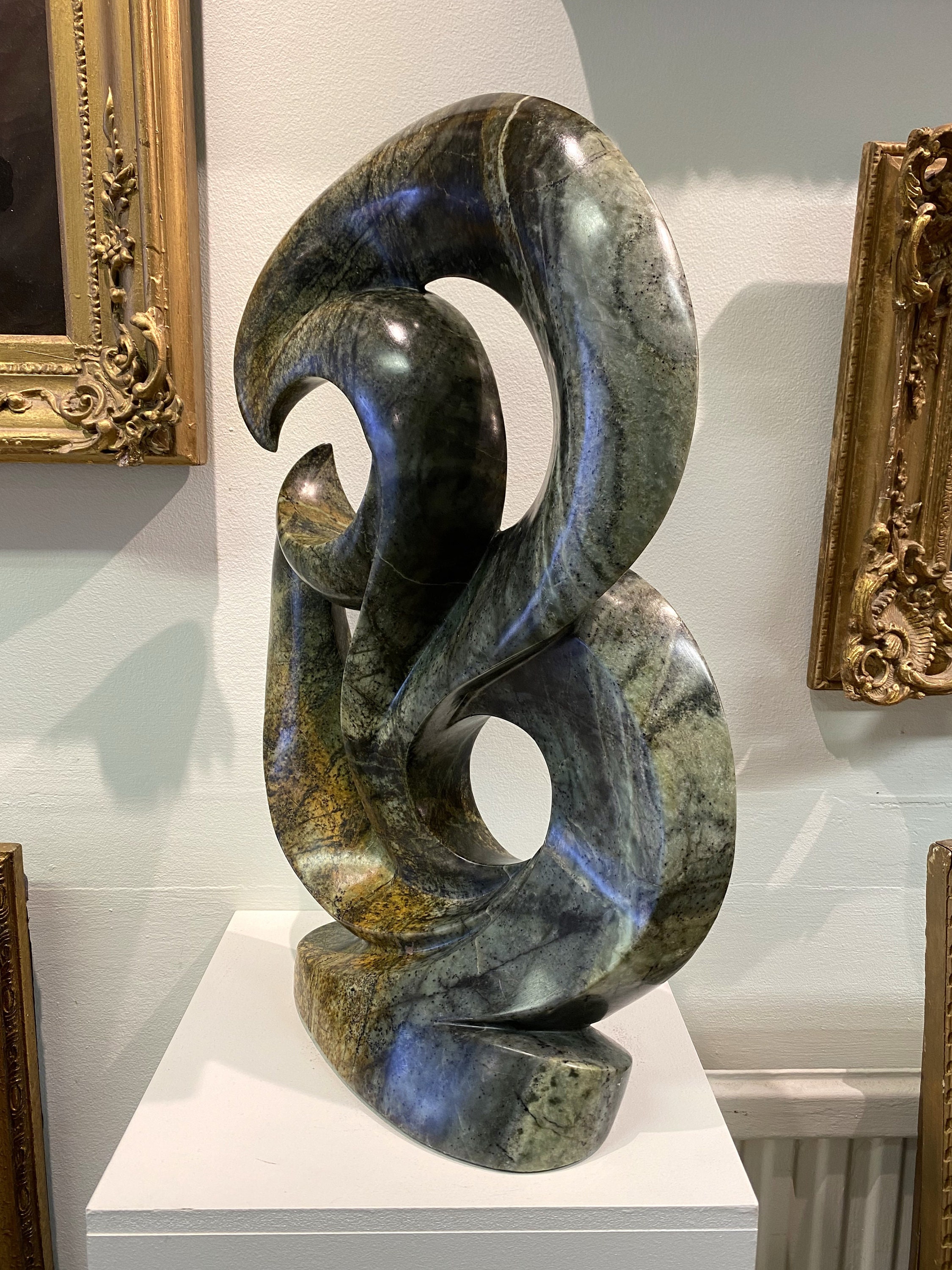 WAVES by JAMES PHIRI. Shona Stone Sculpture African Art Wave Sea Green ...