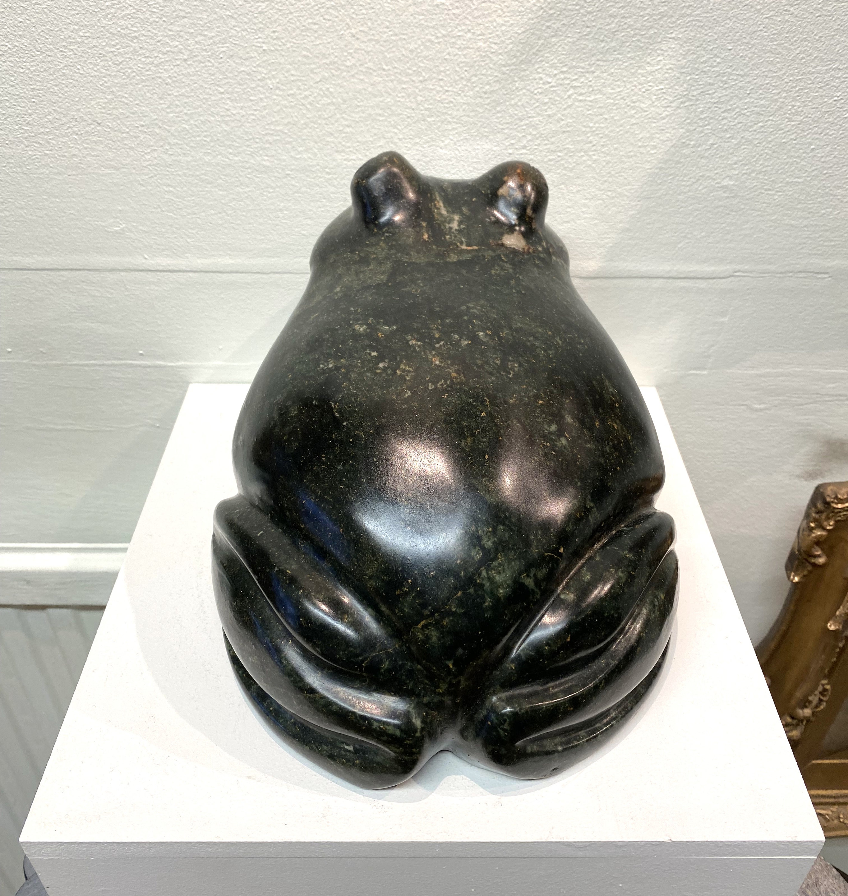 FROG by CRETO SIMON. Shona Stone Sculpture African Art Aquatic Pond ...