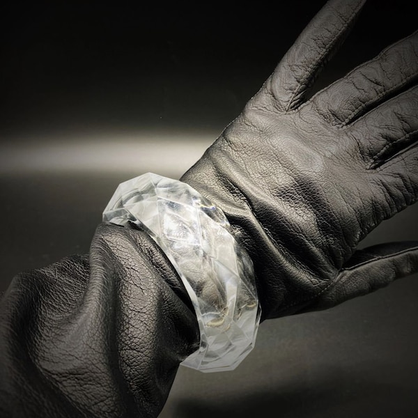 Chunky Clear Lucite Bangle - Etsy