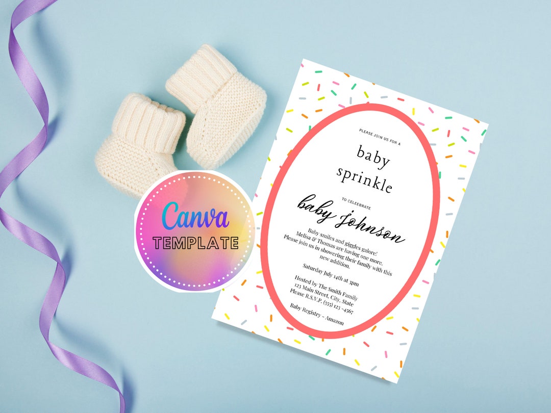 Baby Sprinkle Digital Party Invitation - Etsy