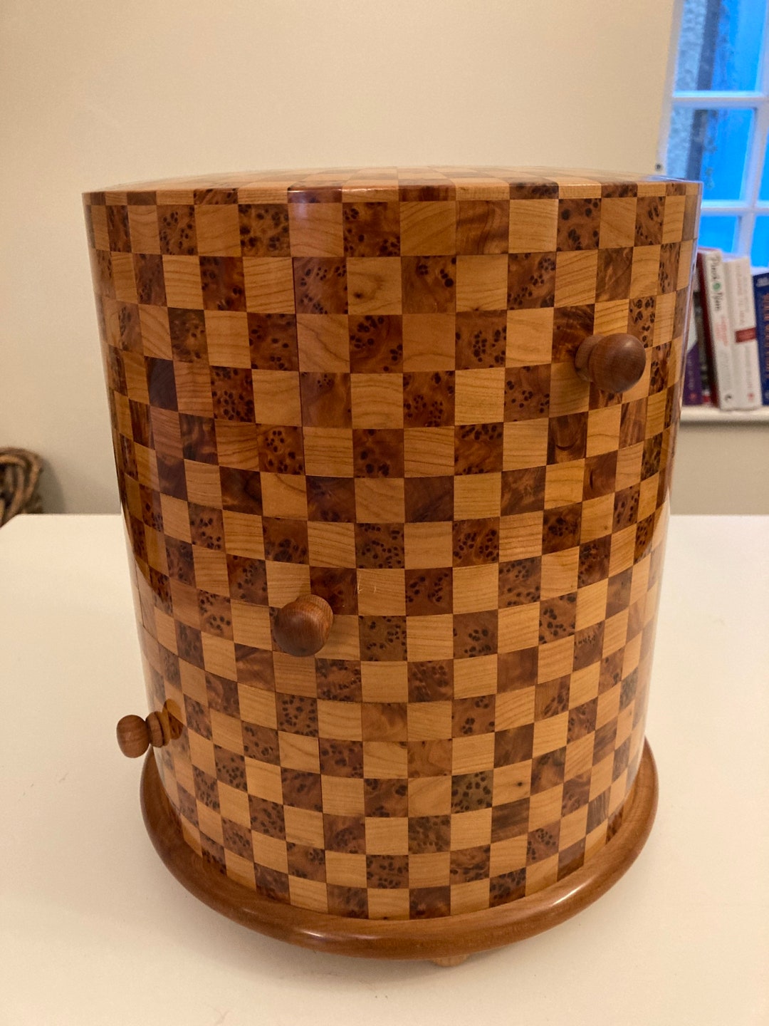 Giant Marquetry Work Barrel Jewellery Box - Etsy