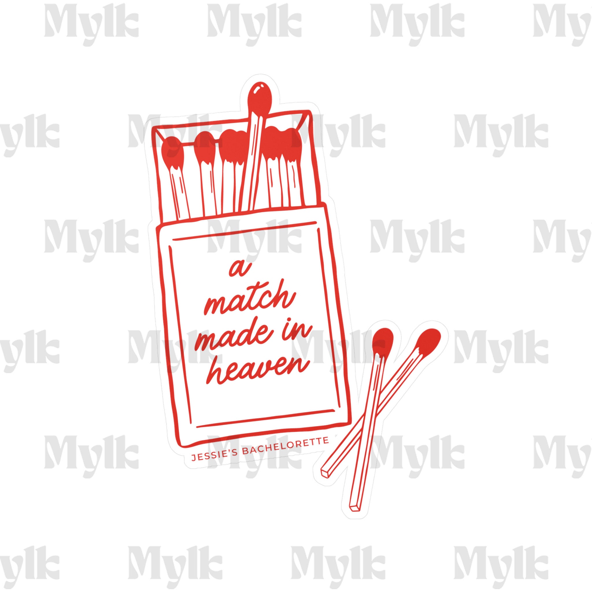 Match Made in Heaven Sticker, Custom Vinyl Decal, Party Favor - Etsy