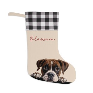 Personalized Dog Stocking, Custom Dog Portrait Gift, Gift for Dog Mom ...