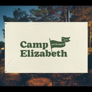 Retro camp Bach Flag for Camp-themed Bachelorette Party - Etsy
