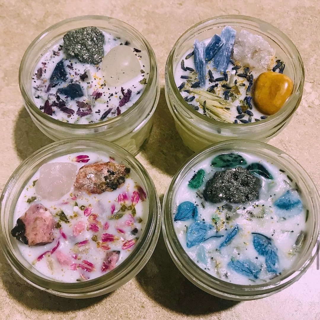 Healing Crystal Candles - Etsy