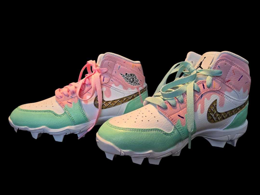 Ice Cream Drip Baseball Cleats - Etsy