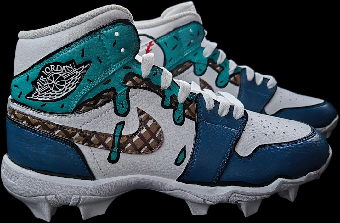 Ice Cream Drip Baseball Cleats - Etsy