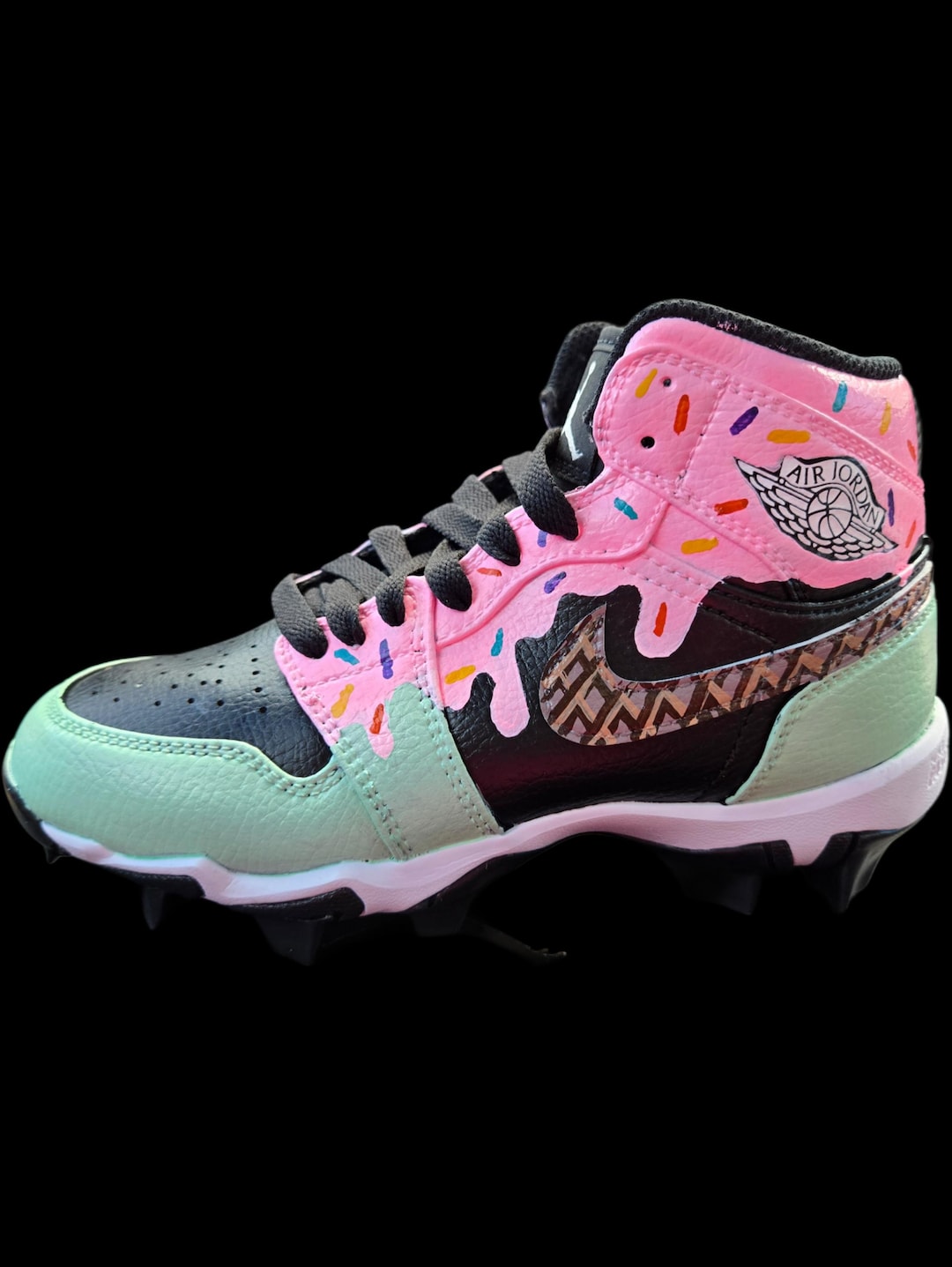 Ice Cream Drip Baseball Cleats - Etsy