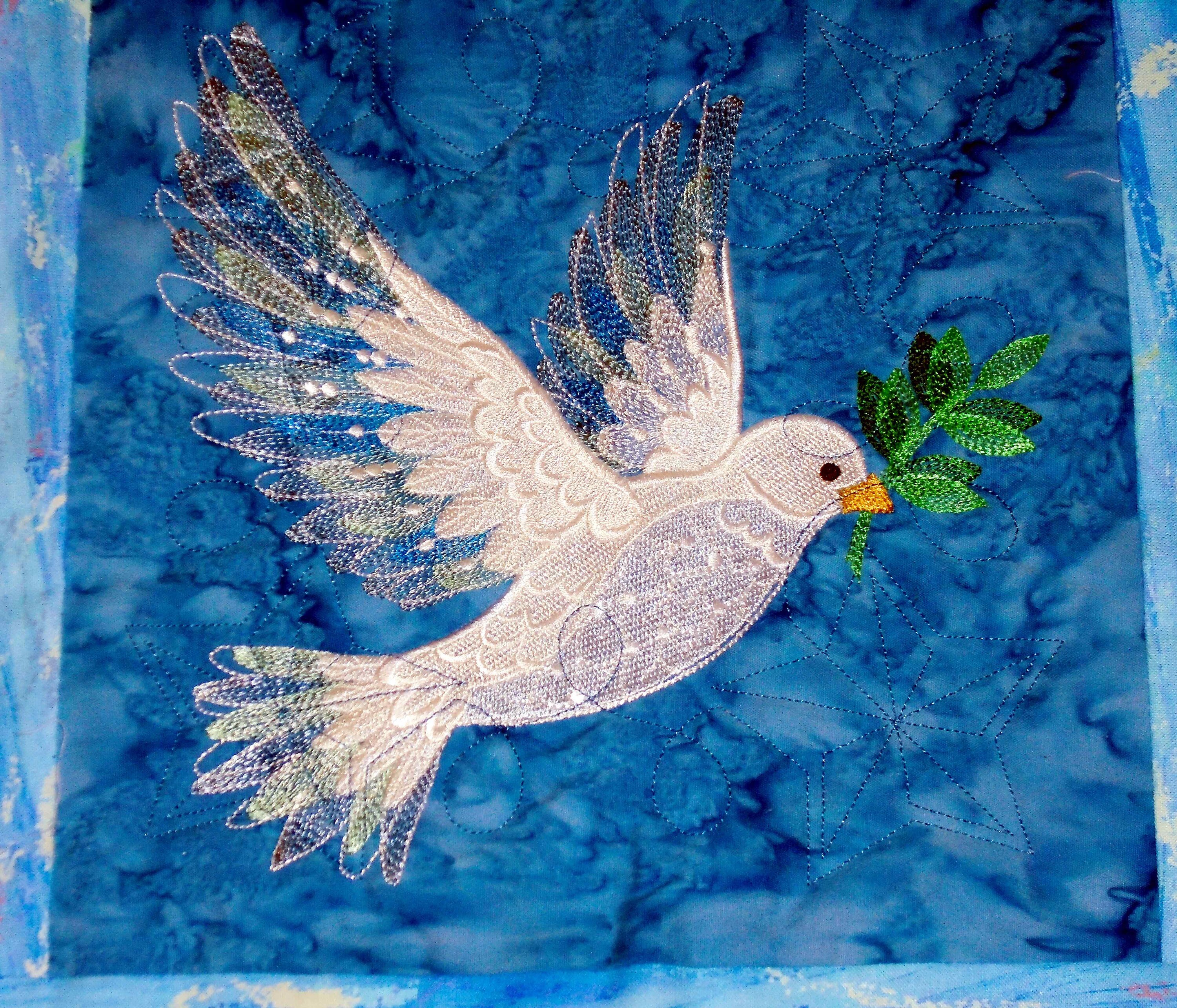 Candle and Dove, Table Runner, Table Topper, Wall Hanging, Centerpiece ...