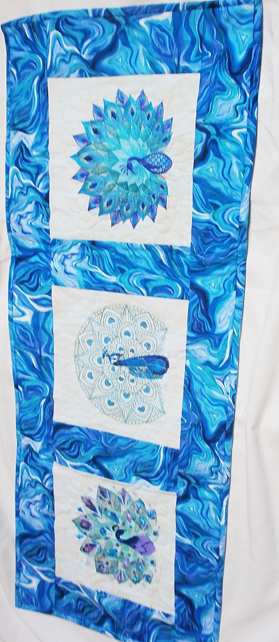 Peacock, Table Decor, Wall Hanging, Table Topper, Gift, Centerpiece ...