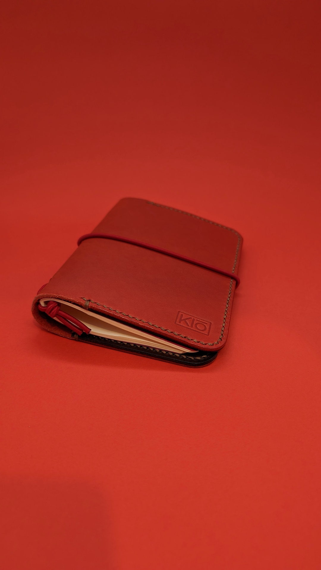 A6 mini Veg Tanned Leather Midori Style Notebook W/pockets - Etsy
