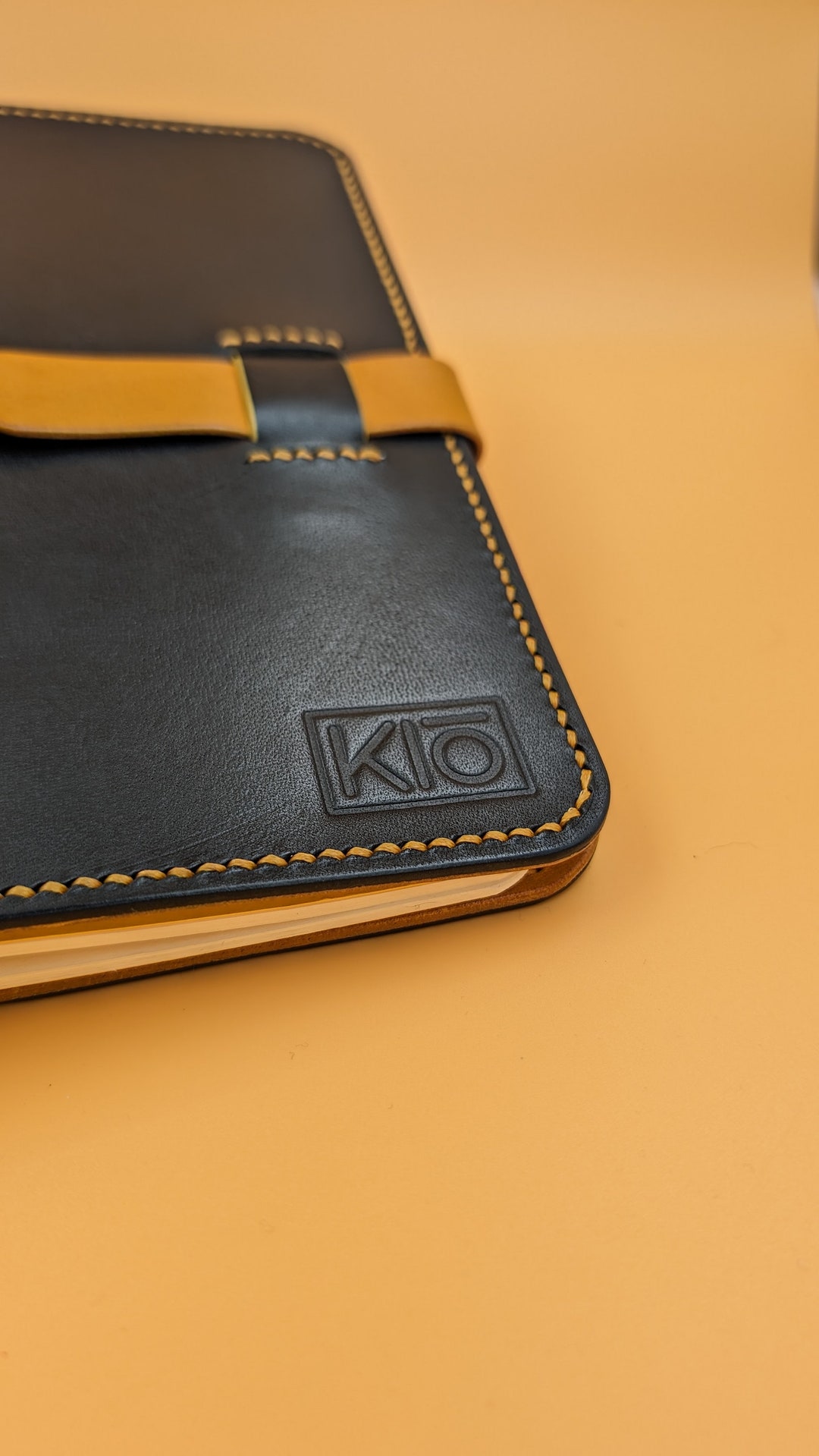 A5 Veg Tanned Leather Midori Style Notebook W/pockets and Strap - Etsy